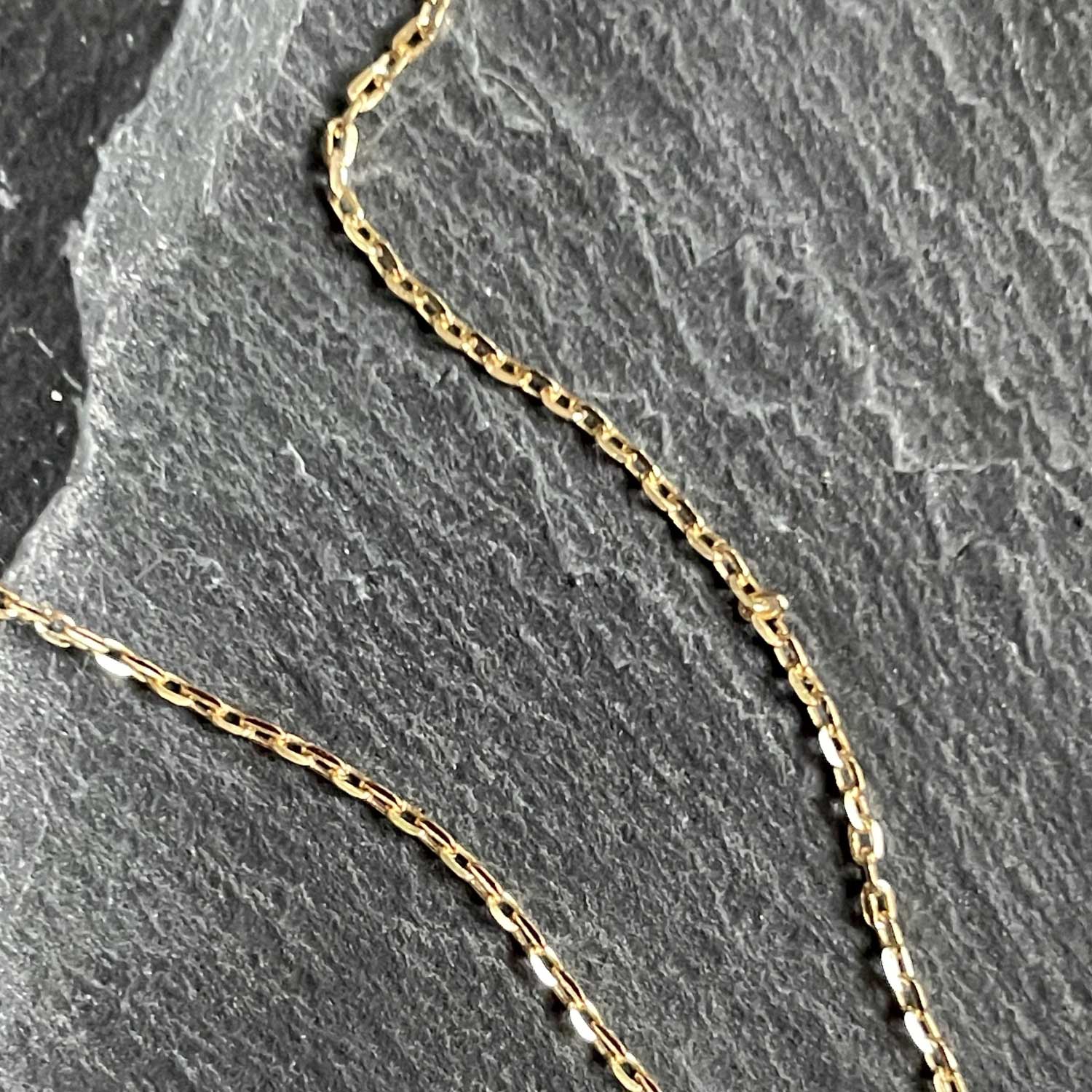 Dainty Cable Chain Necklace - Solid Gold