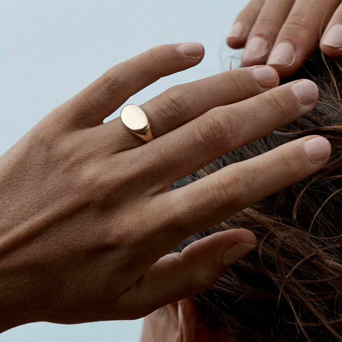 Solid Gold Pharaoh Signet Ring