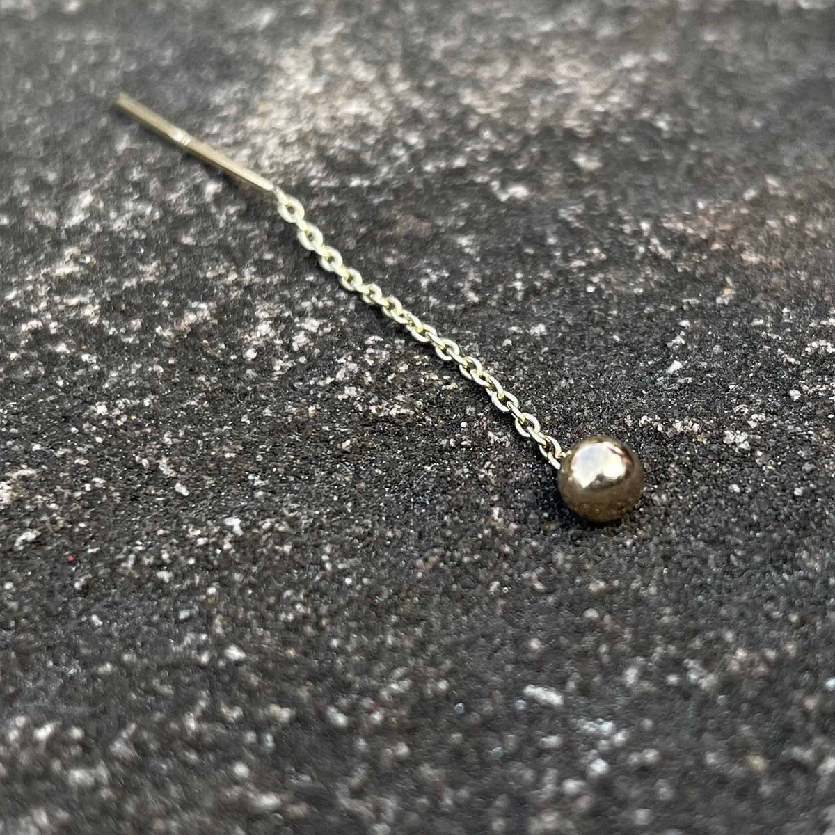 Ball & Chain Gold Thread Earrings